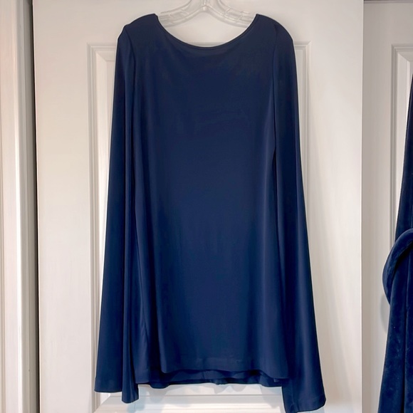 Lily | Dresses | Lily Dark Blue Cape Dress Large | Poshmark